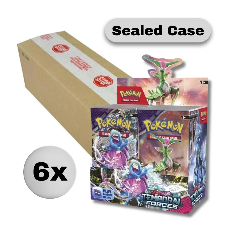 Pokemon - Scarlet & Violet - Temporal Forces - Booster Box Case (6 Boo ...
